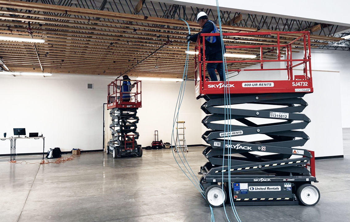 Network Wiring Solution for Large Warehouse